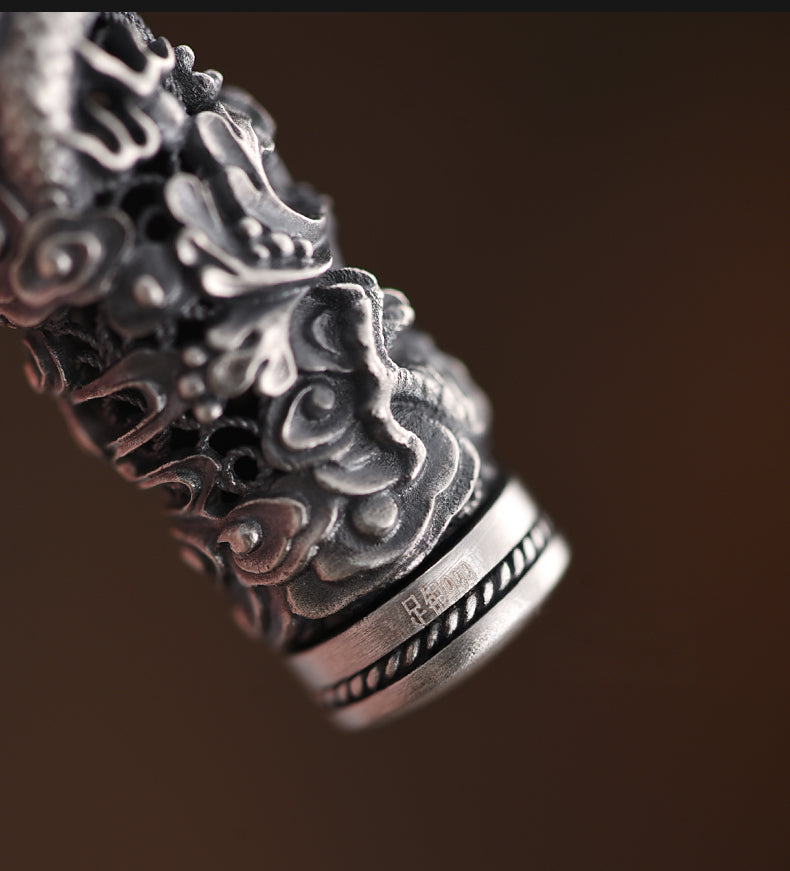 Pure Silver Dragon Disc Pendant – Buddha3bodhi