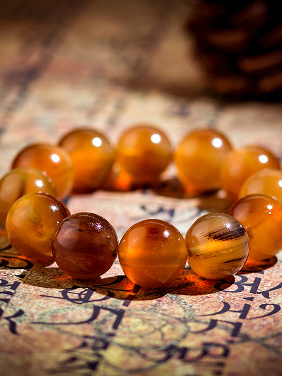 Buddha3bodhi Tibetan Yak Horn Buddha Bead Bracelet 16-18mm