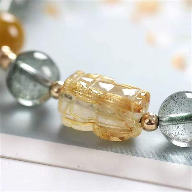 Natural Green Ghost Crystal Pixiu Bracelet – Buddha3bodhi