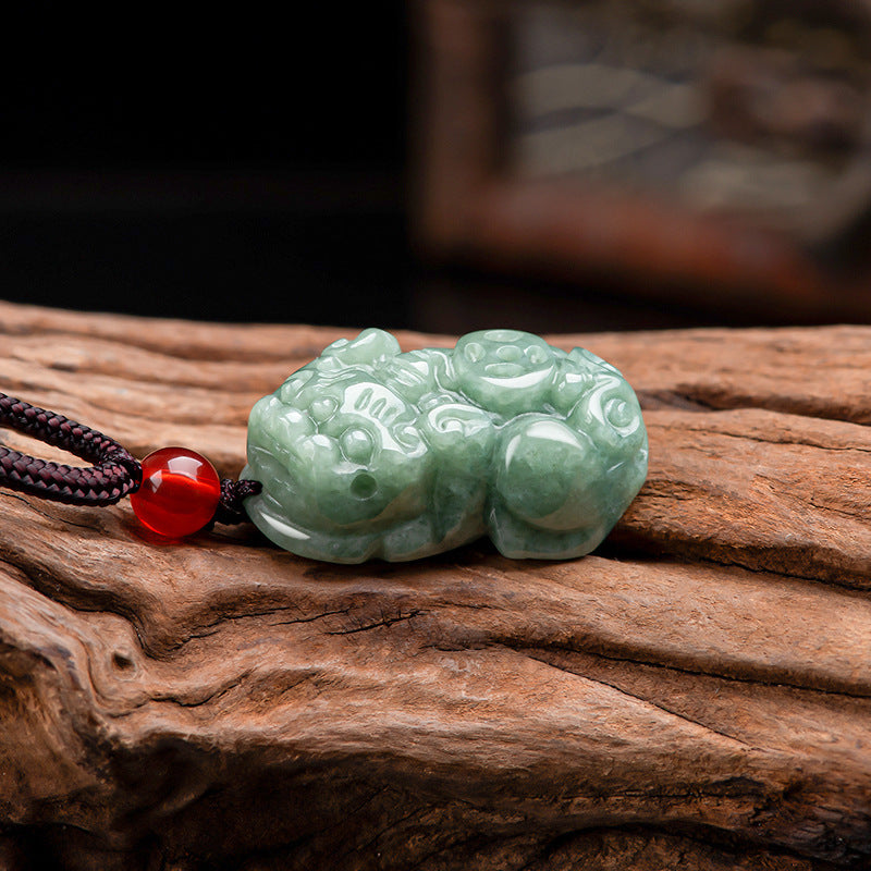 Natural Jade Pi Xiu Pendant– Wealth Attracting & Good Luck Charm ...