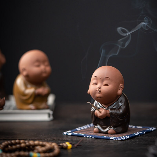 Ceramic Little Monk Incense Stick Holder – Buddha3bodhi