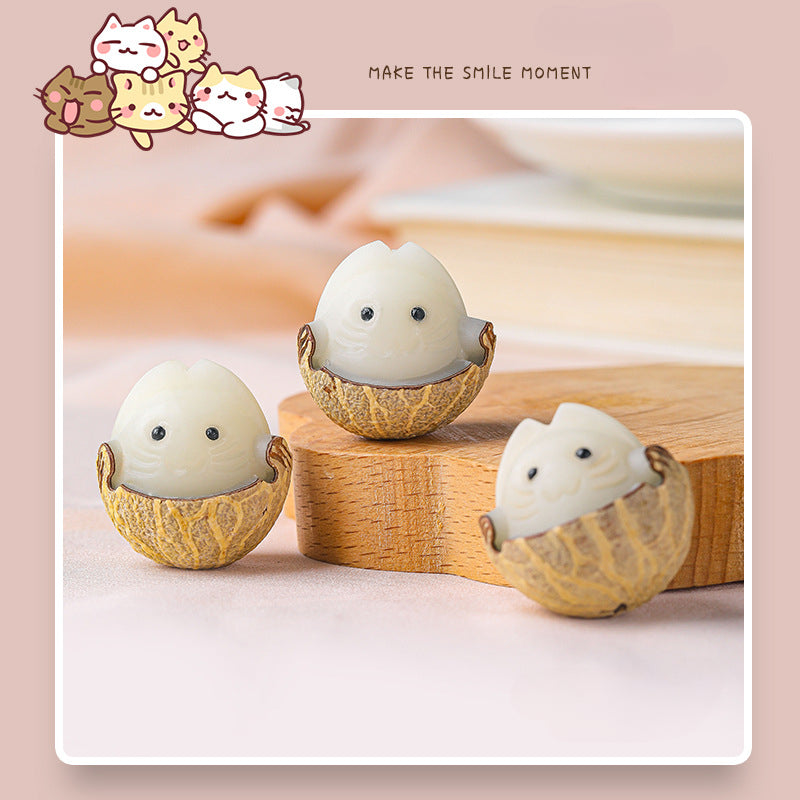 Exquisitely Carved Bodhi Cat with Natural Skin – Cute & Lucky ...