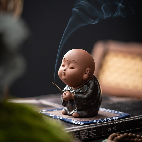 Ceramic Little Monk Incense Stick Holder – Buddha3bodhi